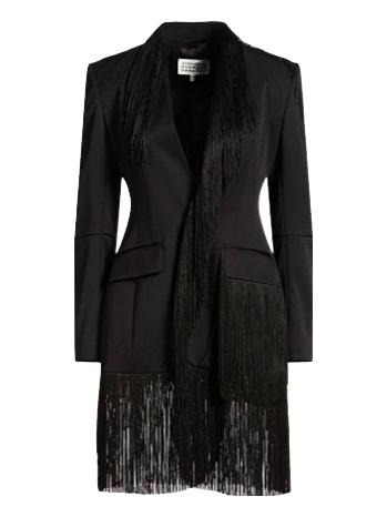 MSGM MSGM Frayed-Trim Bouclé Miniskirt