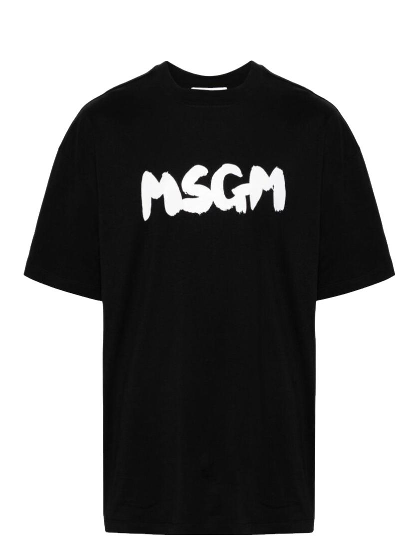 MSGM MSGM Logo Printed Crewneck T-Shirt