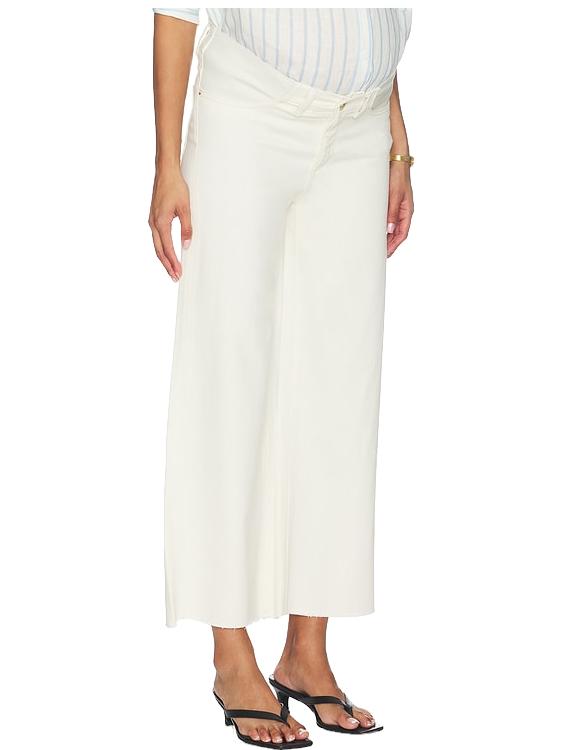 DL1961 dl1961 hepburn wide leg maternity jeans in ivory.