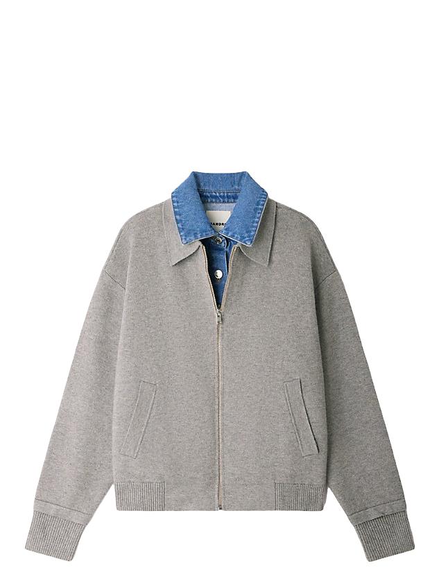 SANDRO two-in-one wool and cashmere-blend cardigan 8