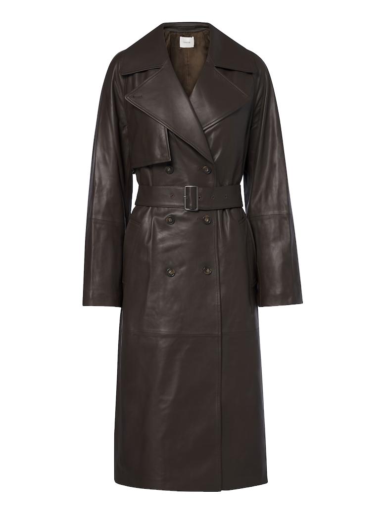 VINCE leather trench coat