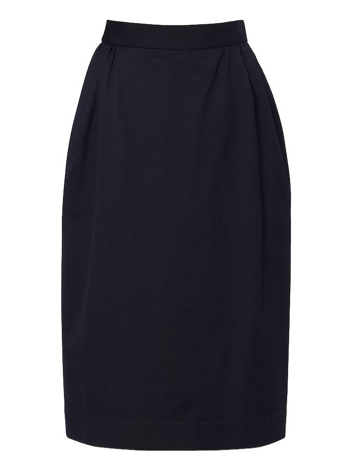 VIVIENNE WESTWOOD pleated cotton and wool pencil skirt