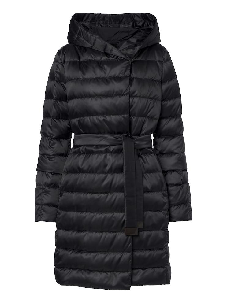 MAX MARA belted hooded puffer coat