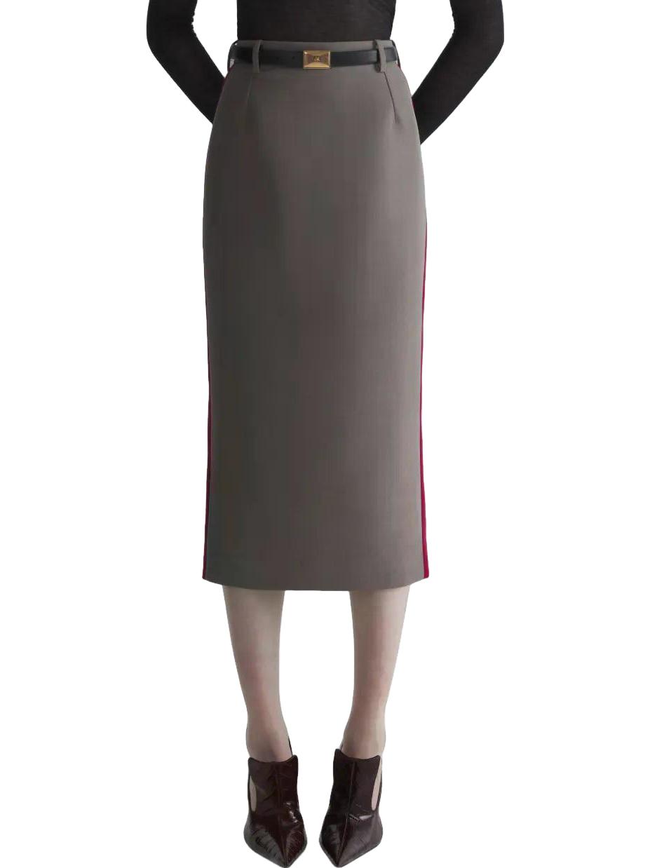 MUGLER bi-color midi pencil skirt