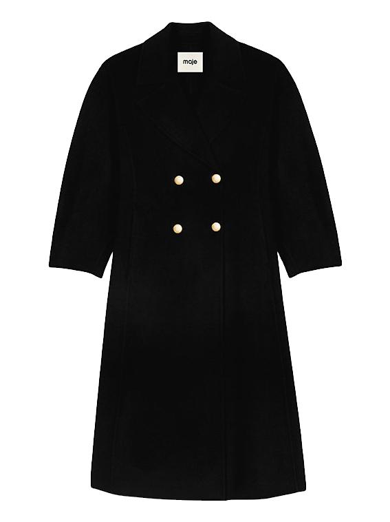 MAJE balloon-sleeve double-faced wool coat 6