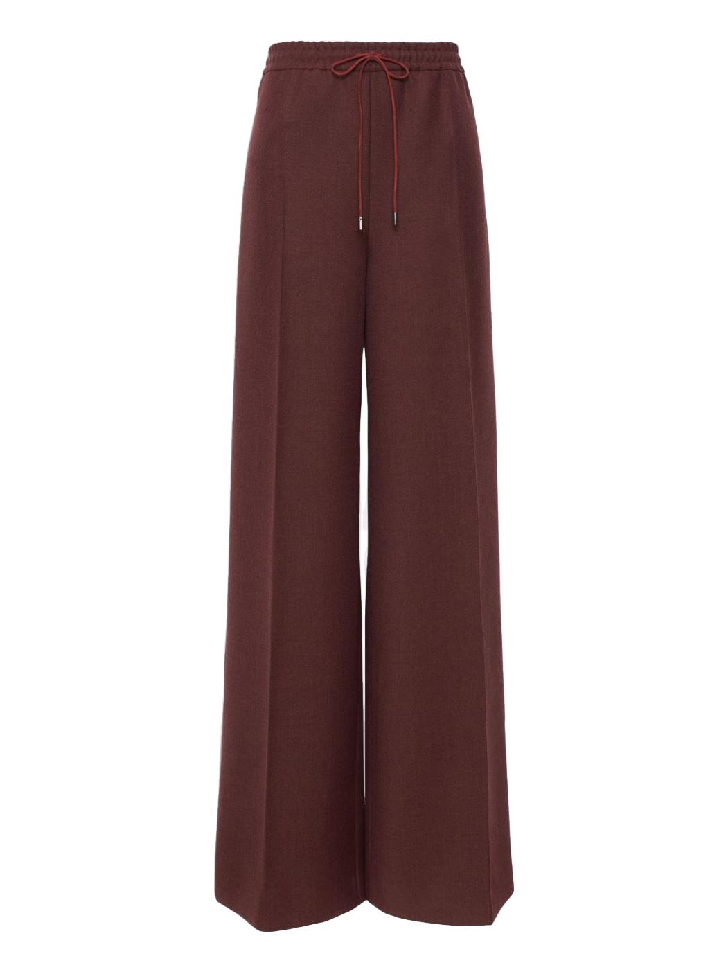 MAX MARA denim-effect wool wide-leg trousers