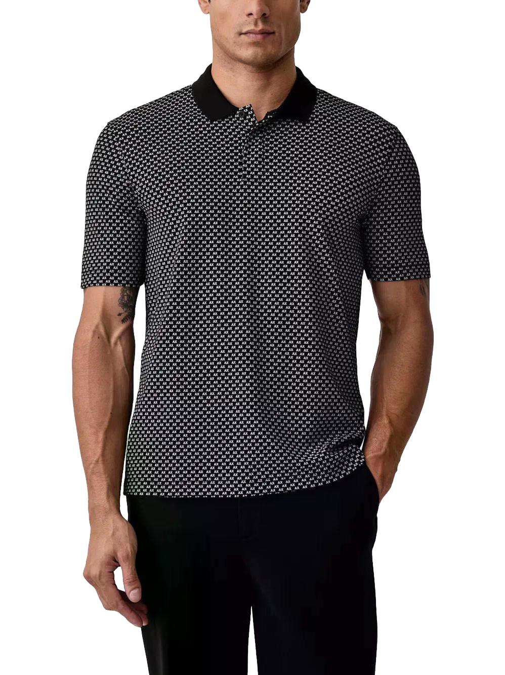 ARMANI EXCHANGE logo-print short-sleeve polo shirt