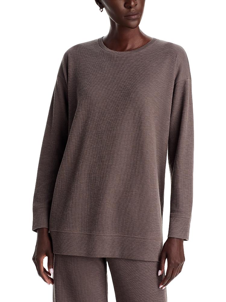 EILEEN FISHER cotton crewneck long sleeve tunic