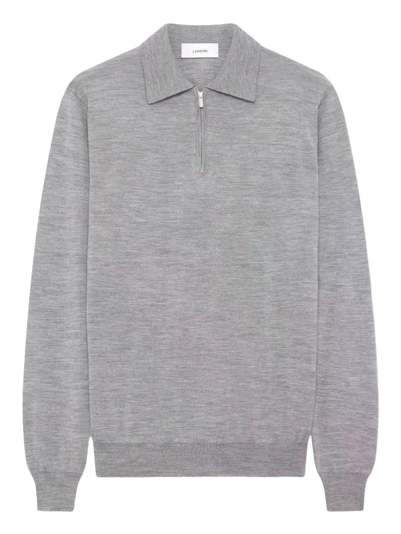 LARDINI zip-fastening long-sleeve polo shirt