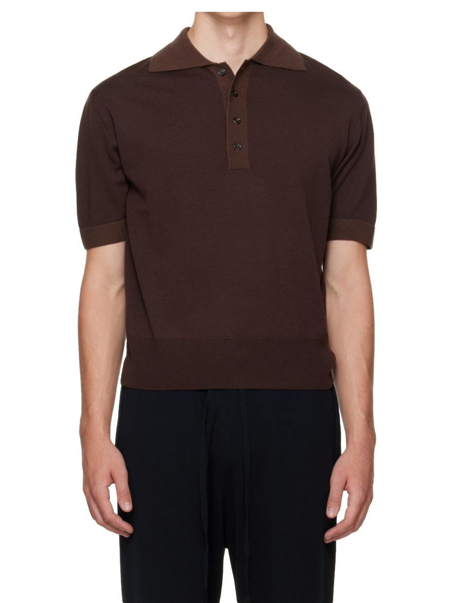 ENTIRE STUDIOS Button-front short-sleeve polo shirt