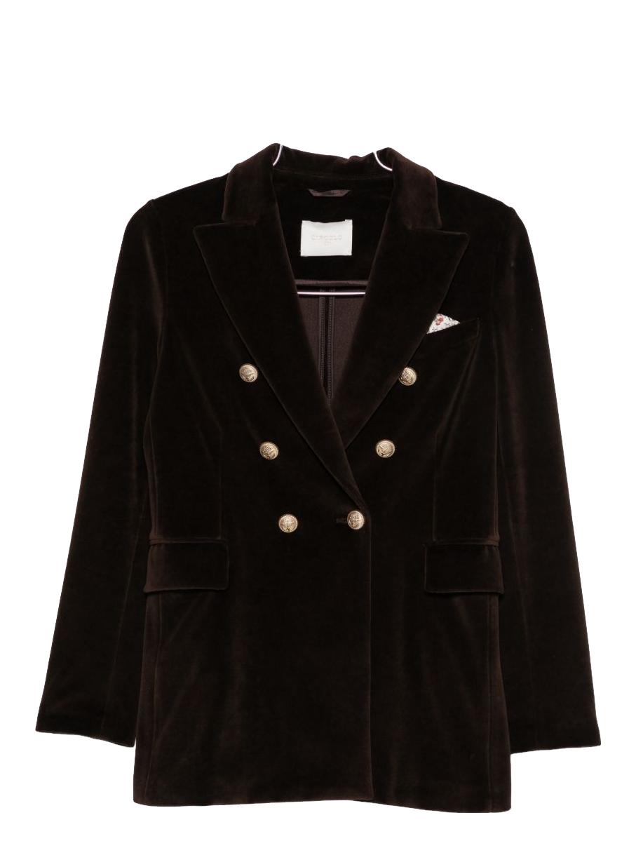 TAGLIATORE Tagliatore Double-Breasted Velvet Blazer