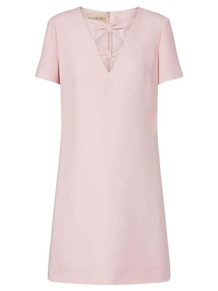 VALENTINO crepe couture bow-detail minidress