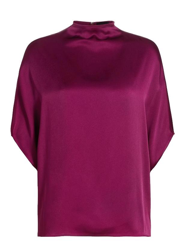LAPOINTE satin cape t-shirt