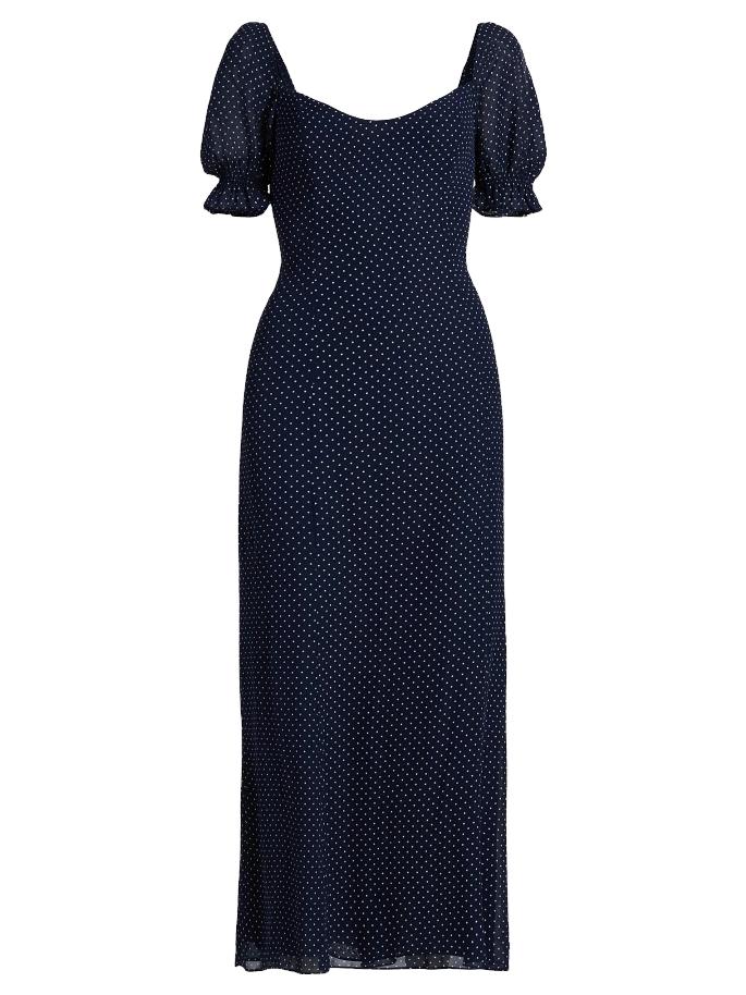REFORMATION gloria polka dot midi-dress