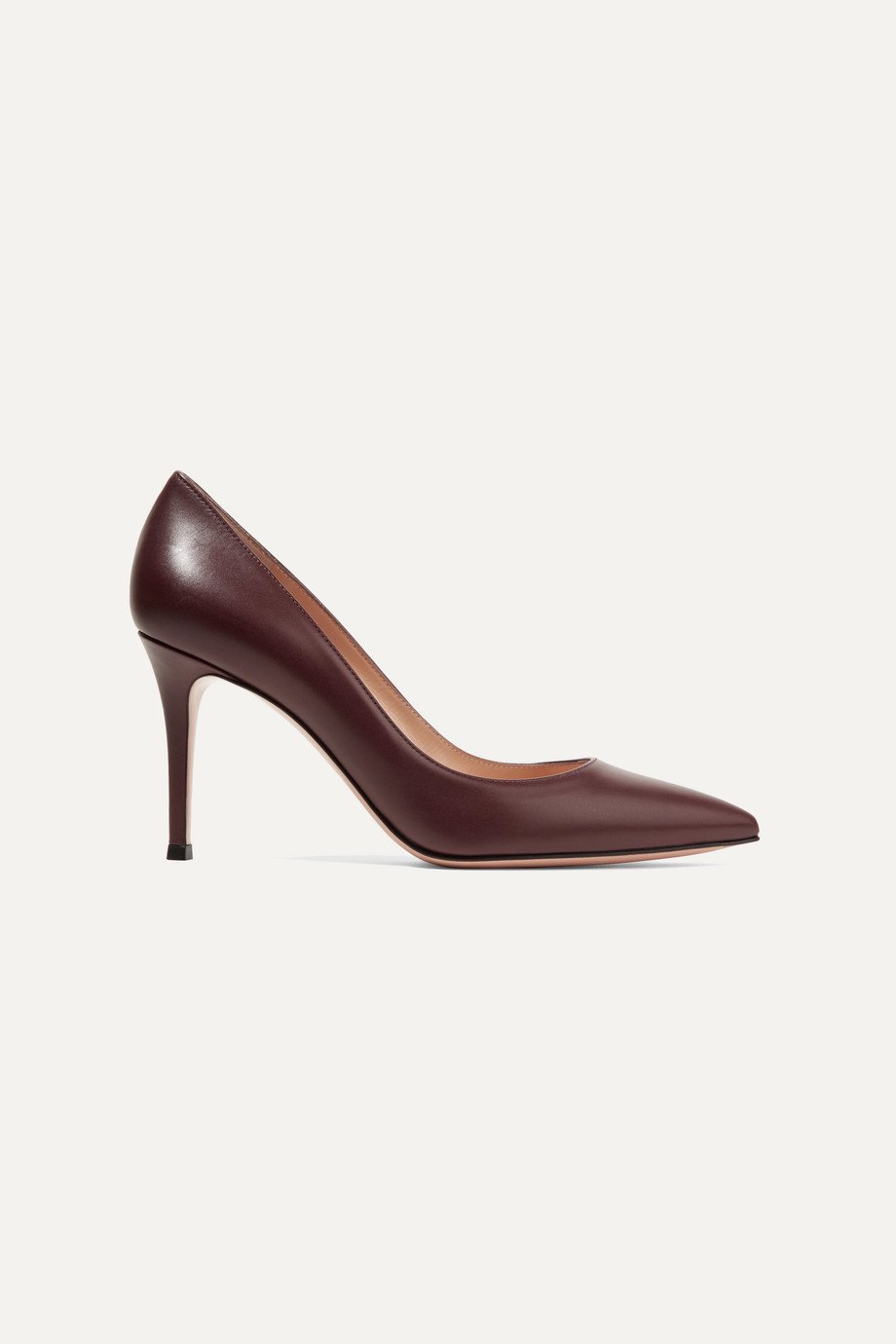 Buy GIANVITO ROSSI 85 Leather Pumps Plum At 50 Off Editorialist