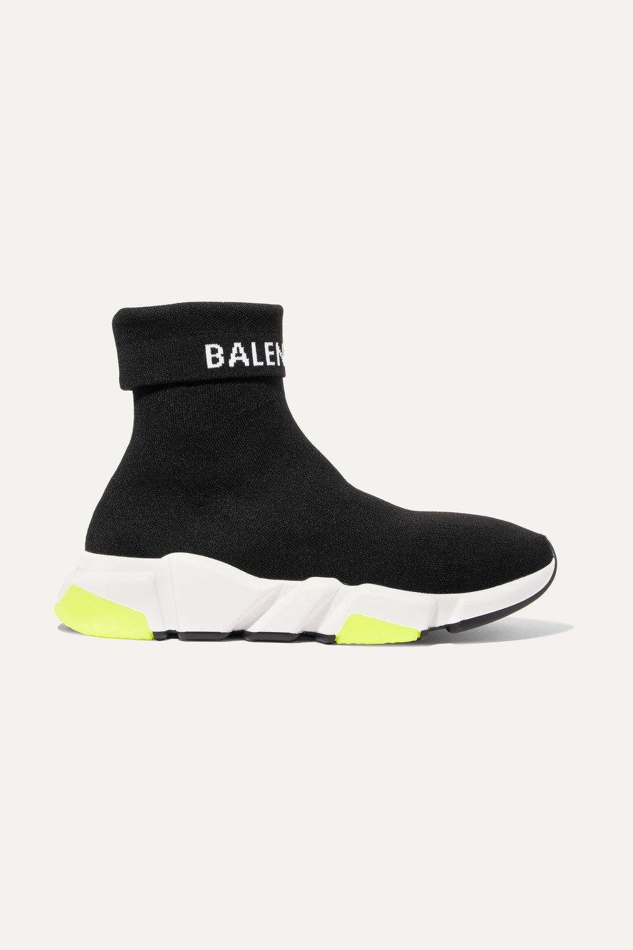 Buy Balenciaga Speed Logointarsia Stretchknit Hightop Sneakers