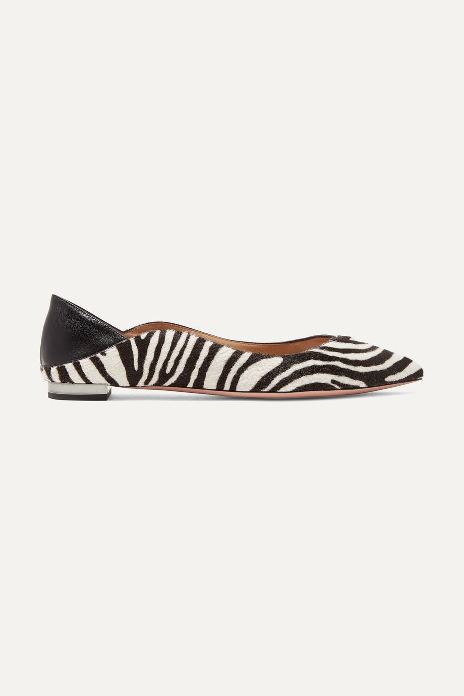 AQUAZZURA Aquazzura Zen Zebra Print Calf Hair Collapsible Heel Point ...