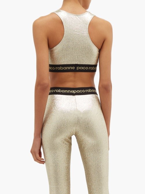 Buy Paco Rabanne Logo-jacquard Racerback Metallic - Gold At 40% Off ...