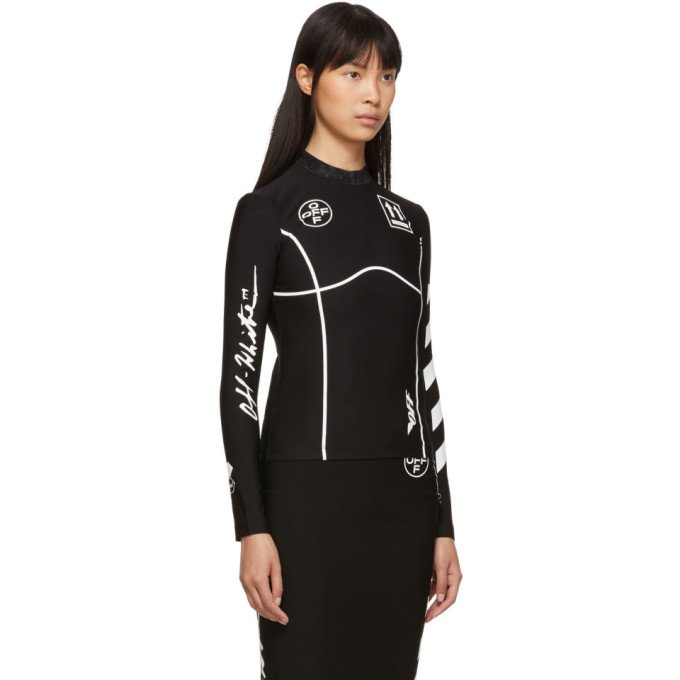 Black Jogging Sport Long Sleeve T-shirt 