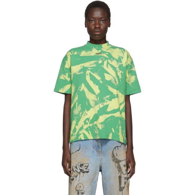 Off-White Green Tie-dye T-shirt - Light Green | Editorialist