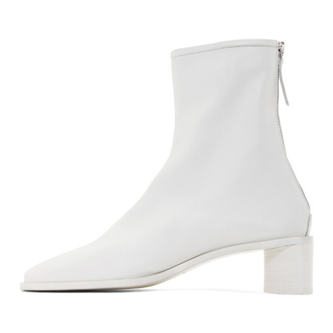 white acne boots