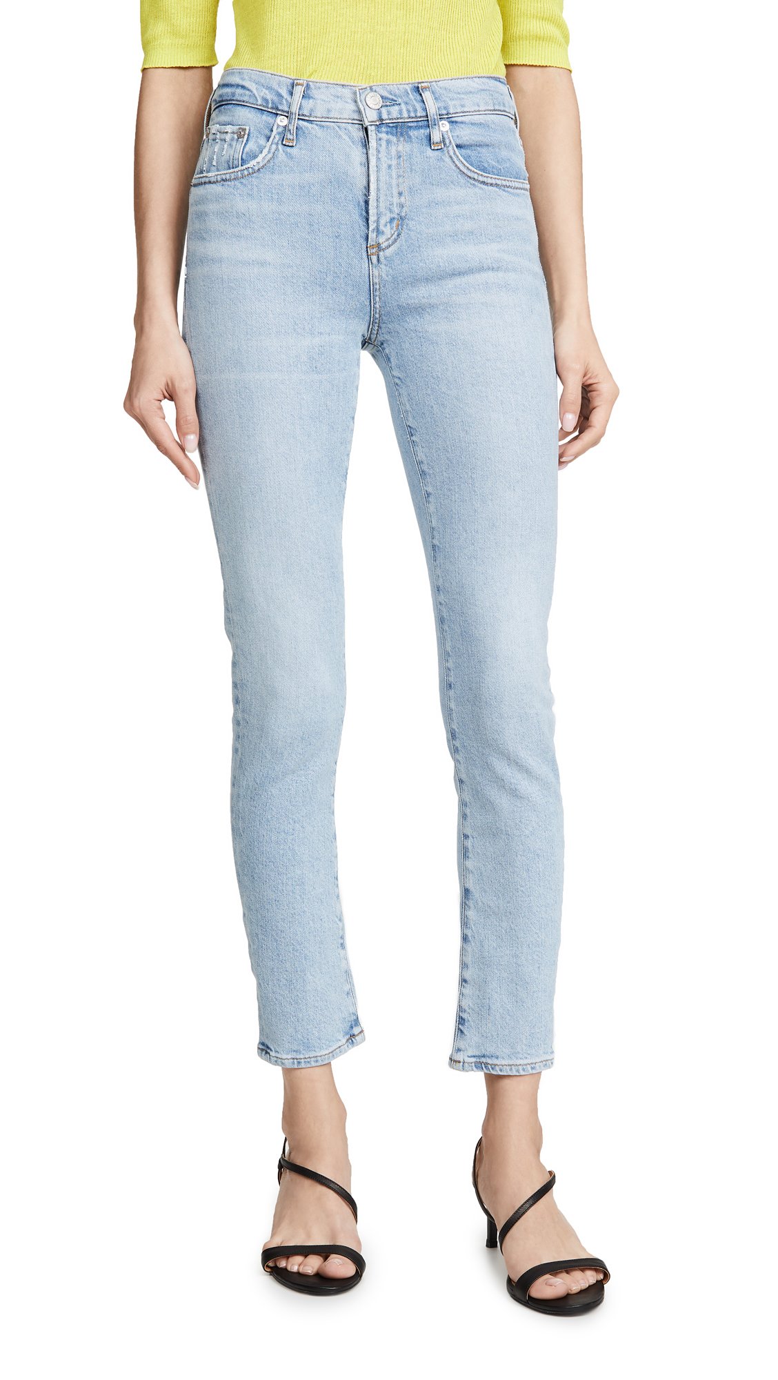 Buy AGOLDE Toni Mid Rise Skinny - Daylight At 70% Off | Editorialist