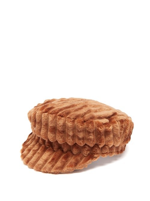 Buy Isabel Marant Evie Ribbed Velvet Bakerboy Cap - Brown At 50% Off | Editorialist
