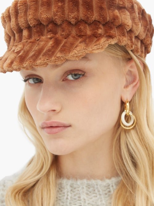 Buy Isabel Marant Evie Ribbed Velvet Bakerboy Cap - Brown At 50% Off | Editorialist
