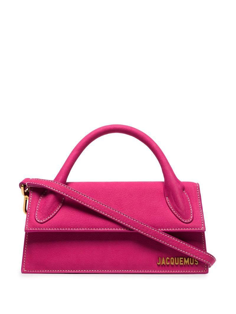 Jacquemus Le Chiquito Long Top Handle Bag Pink Editorialist