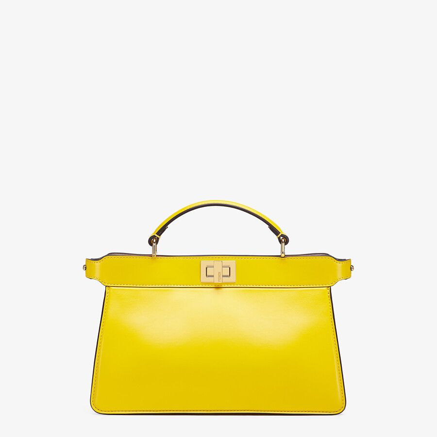 Fendi Peekaboo Leather Bag - Yellow | Editorialist