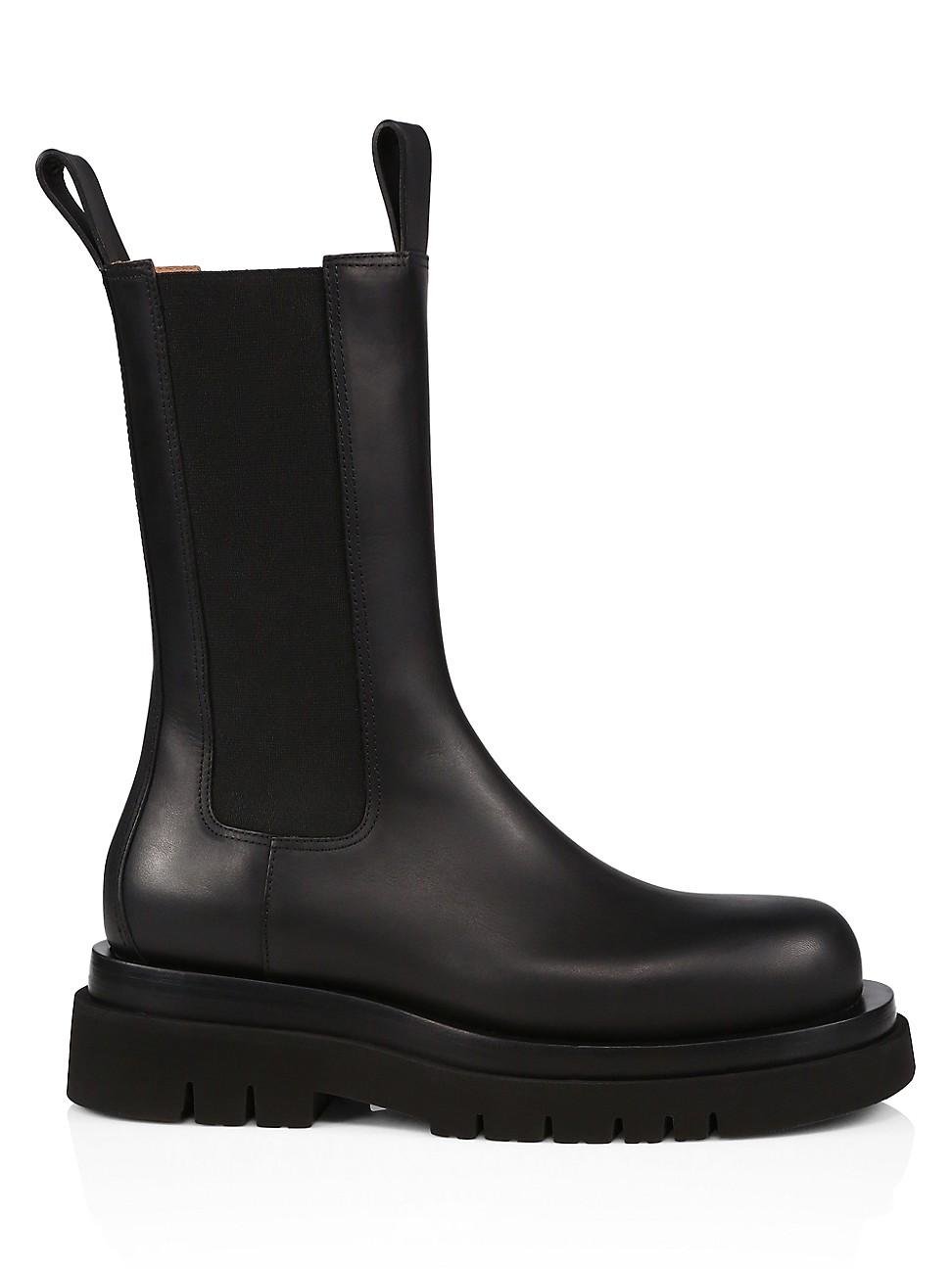 Bottega Veneta Bv Lug Leather Chelsea Boots - Black | Editorialist
