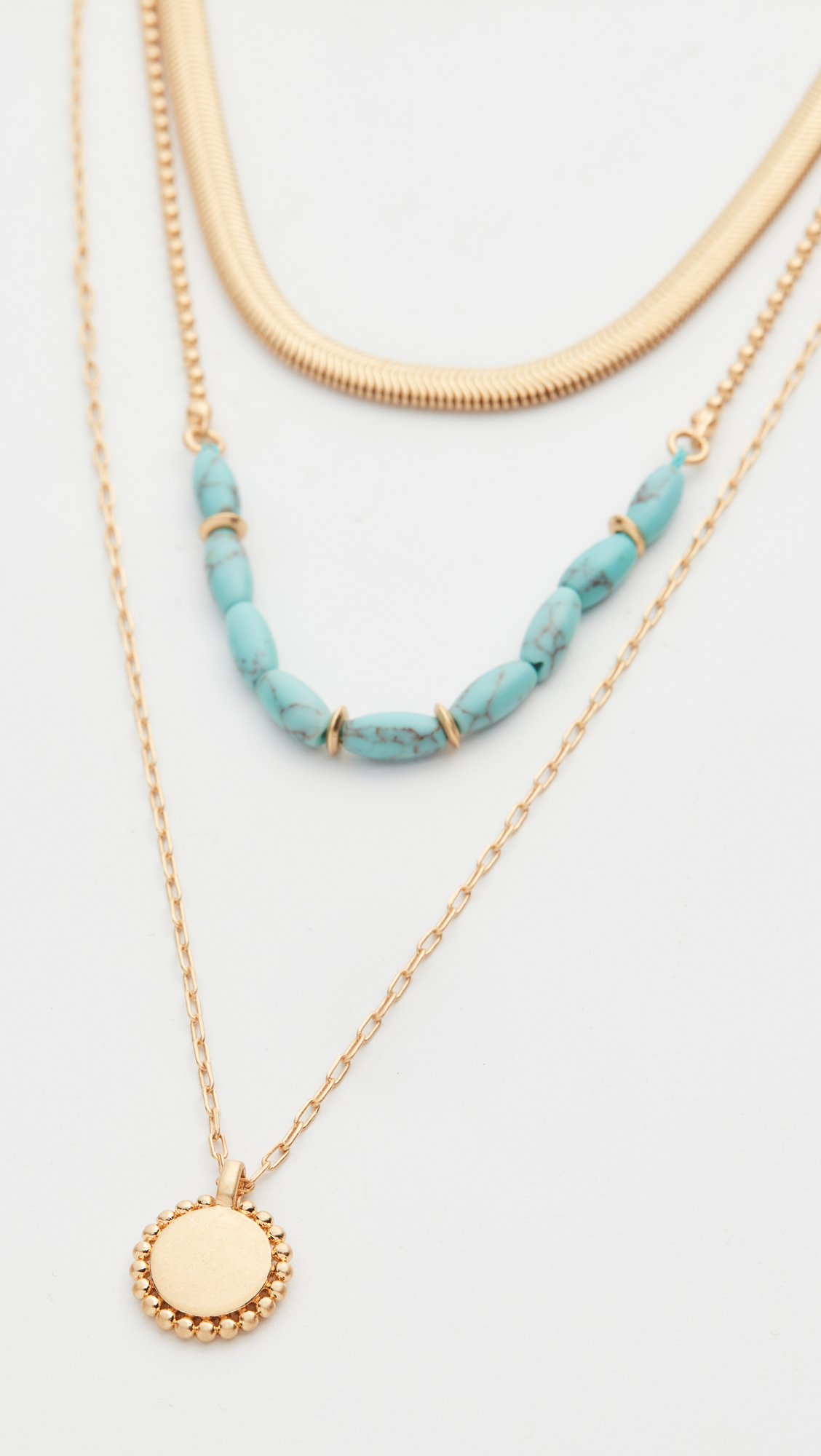 Madewell Madewell Westward Concho Y Necklace With Herringbone Chain