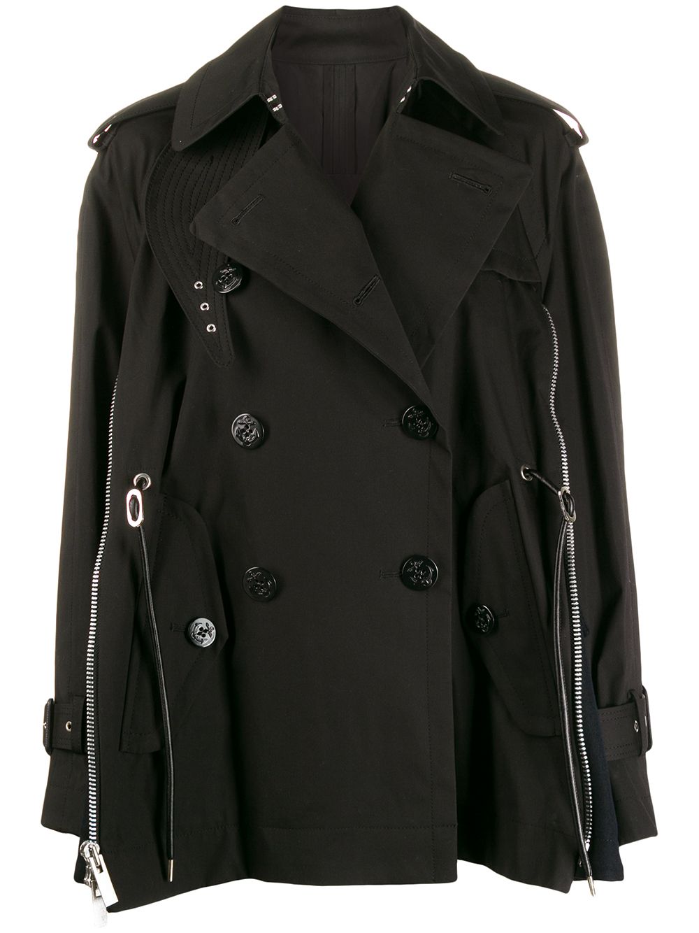 Sacai Zip Trim Trench Coat Editorialist