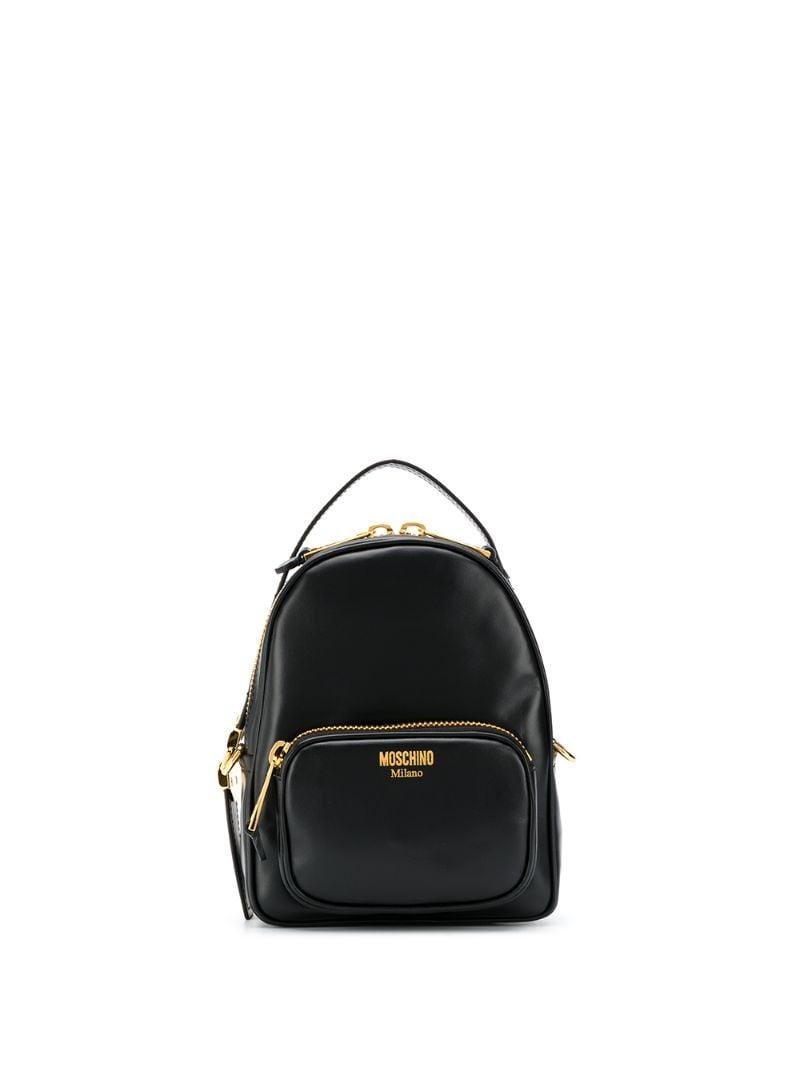 Moschino Chain-link Detail Backpack - Black | Editorialist