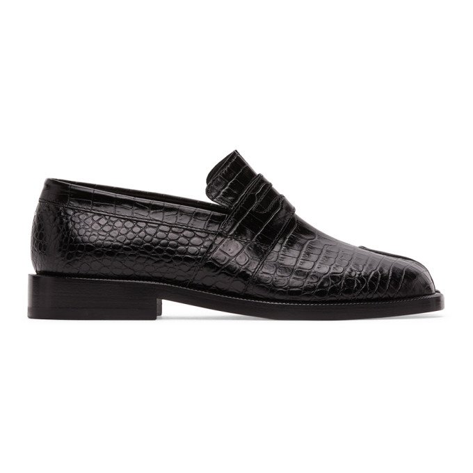 Buy MAISON MARGIELA Black Croc Tabi Loafers - T8013 Black At 47% Off ...