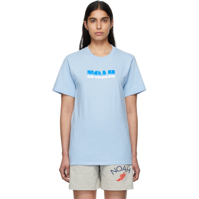 Buy NOAH Blue Gradient Logo T-shirt - Light Blue At 70% Off | Editorialist
