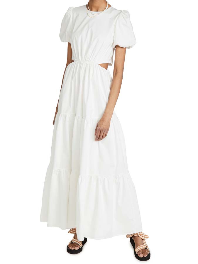 Wayf Plaza Cutout Puff Sleeve Maxi Dress - Editorialist