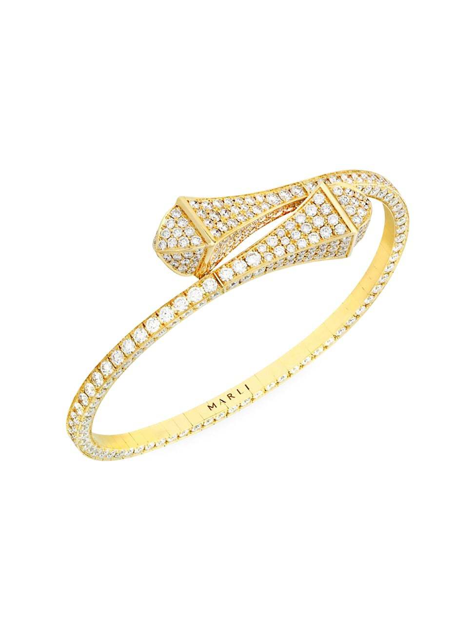 Marli Women's Cleo By Marli 18k Yellow Gold & Diamond Bangle Bracelet ...