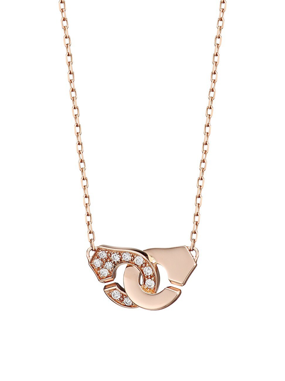Menottes R8 18K Yellow Gold & Diamond Handcuff Pendant Necklace ...