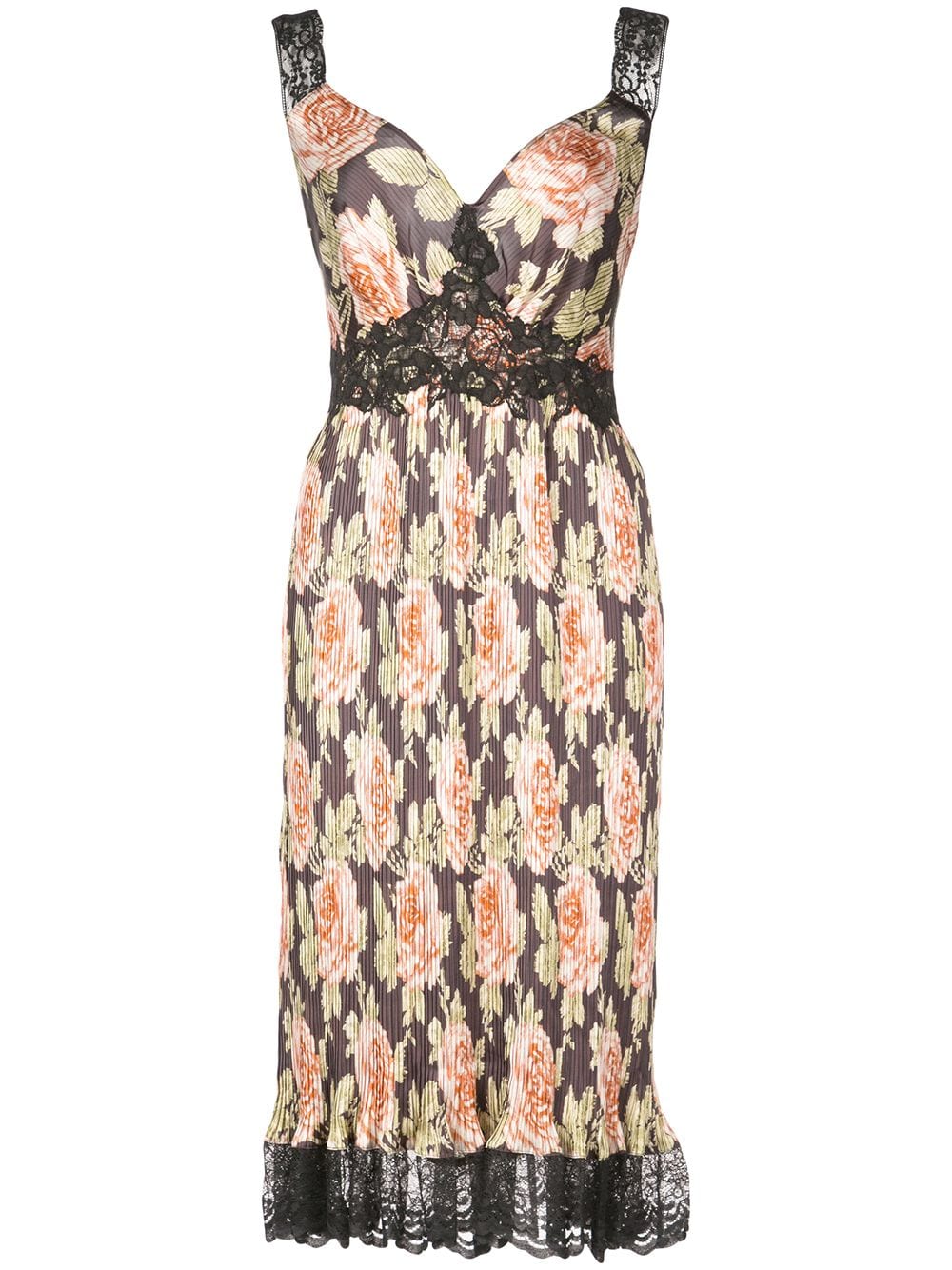 Buy Rabanne Rose Print Sundress - Black At 51% Off | Editorialist