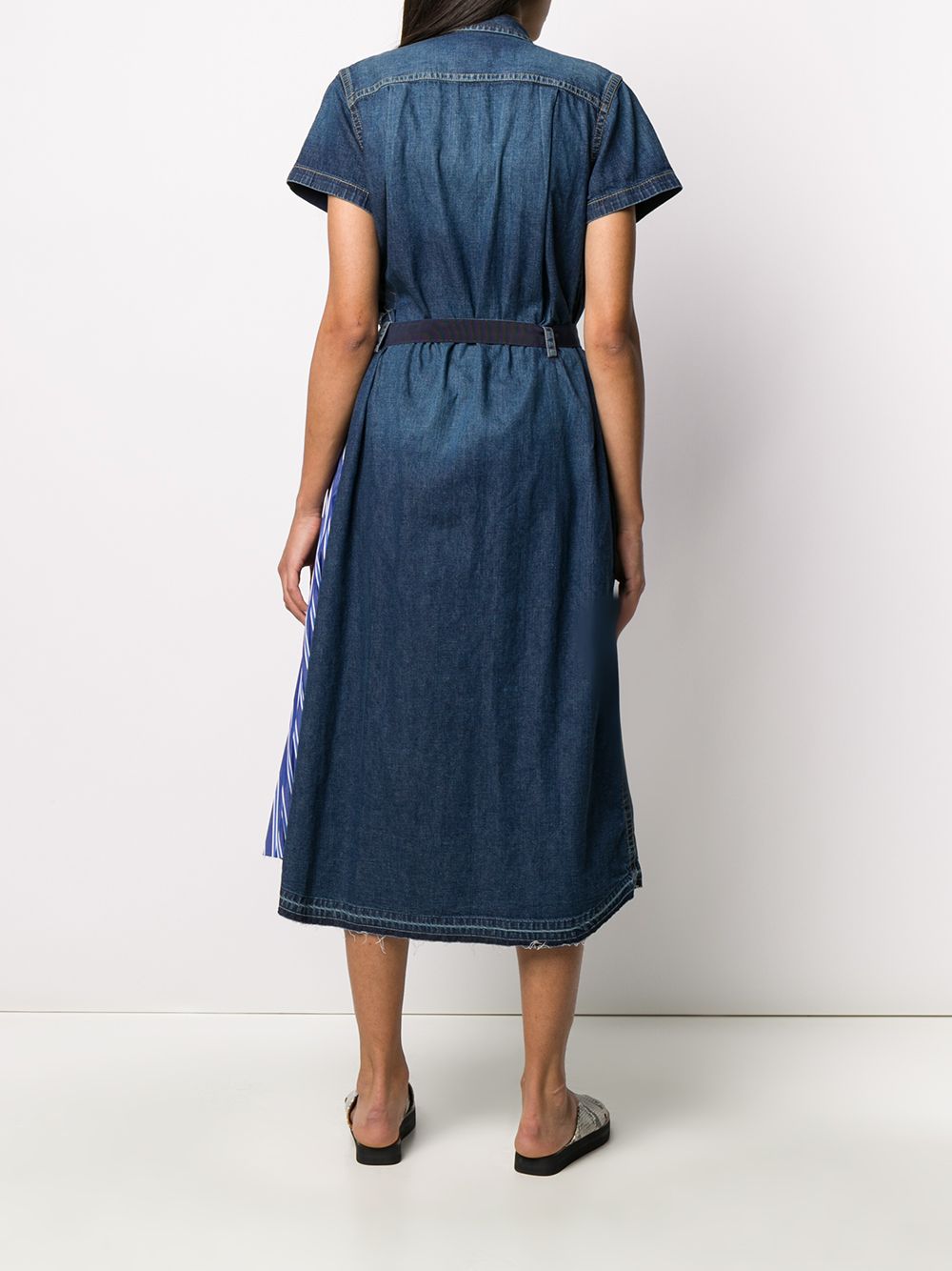 Buy Sacai Loosefit Denim Dress Blue At 24 Off Editorialist