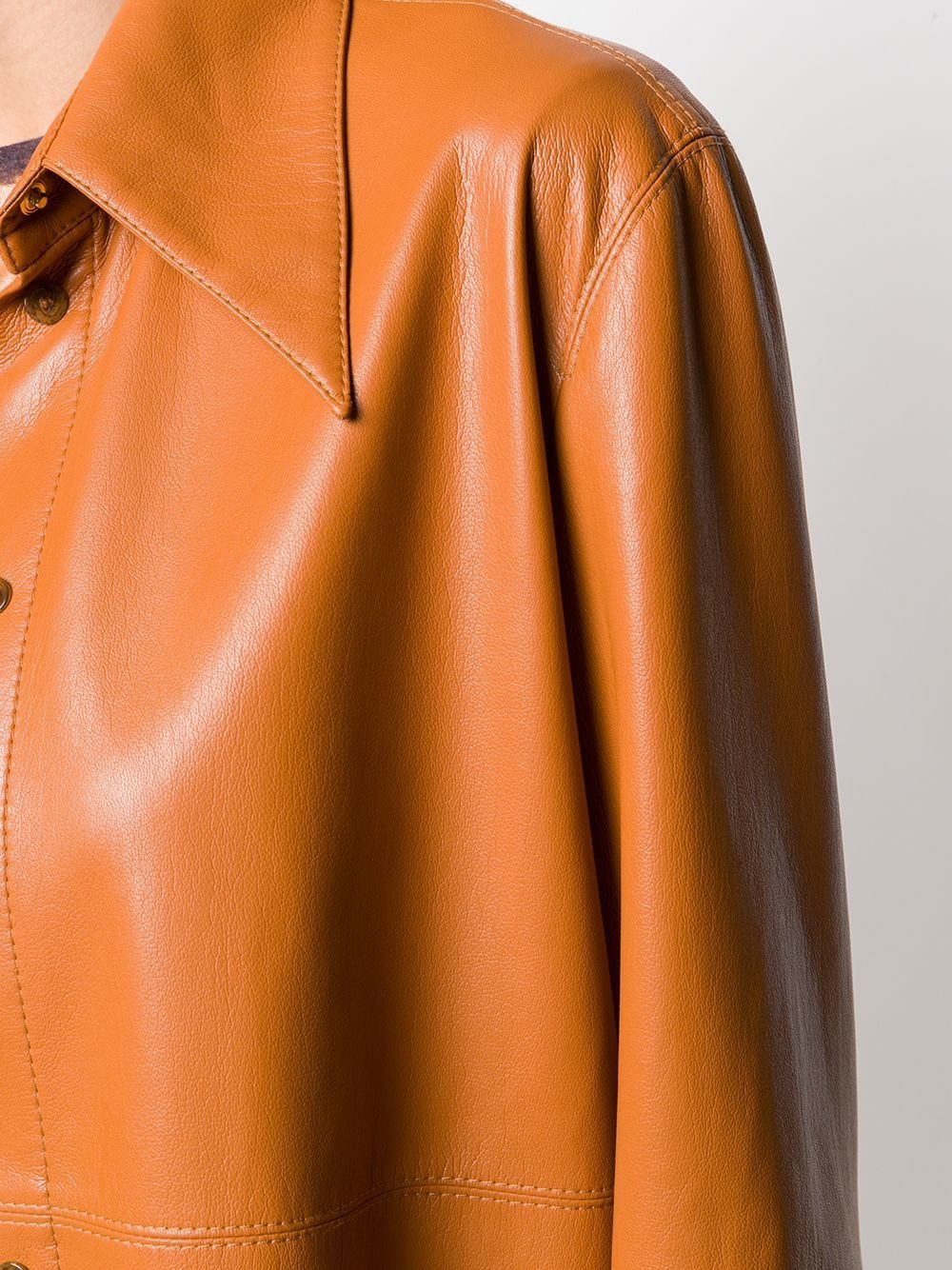 Orange leather shirt Clearance