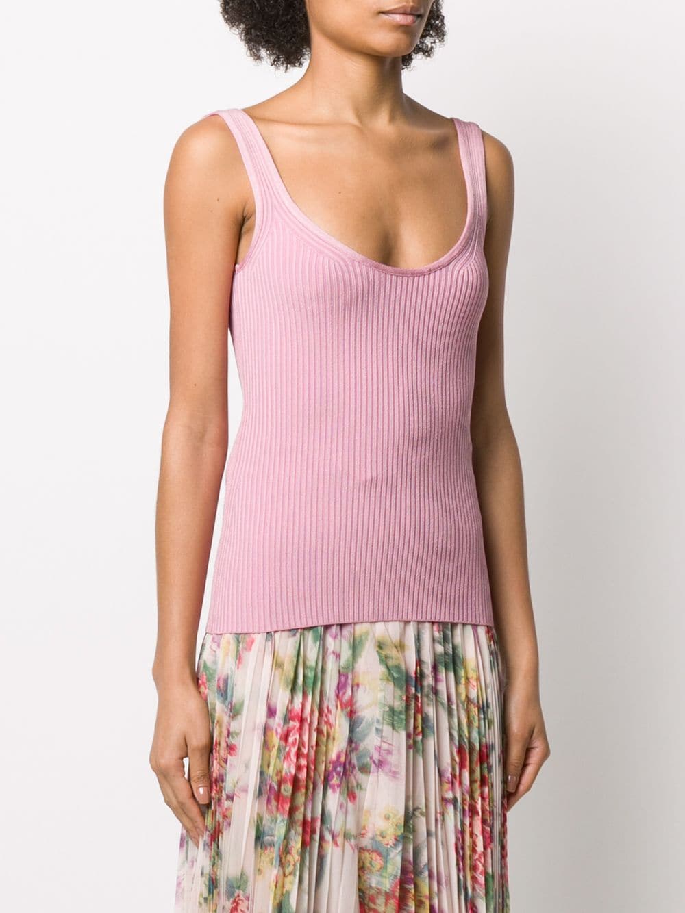 Buy Zimmermann Ribbed Tank Top - Pink At 22% Off | Editorialist