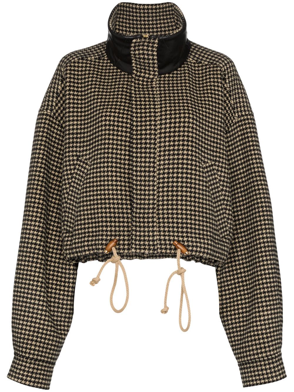 cropped houndstooth jacket