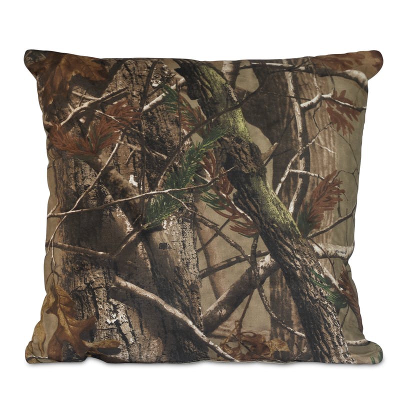 Realtree Visi One All Purpose Decorative Camo Square Throw Pillow, 18 ...