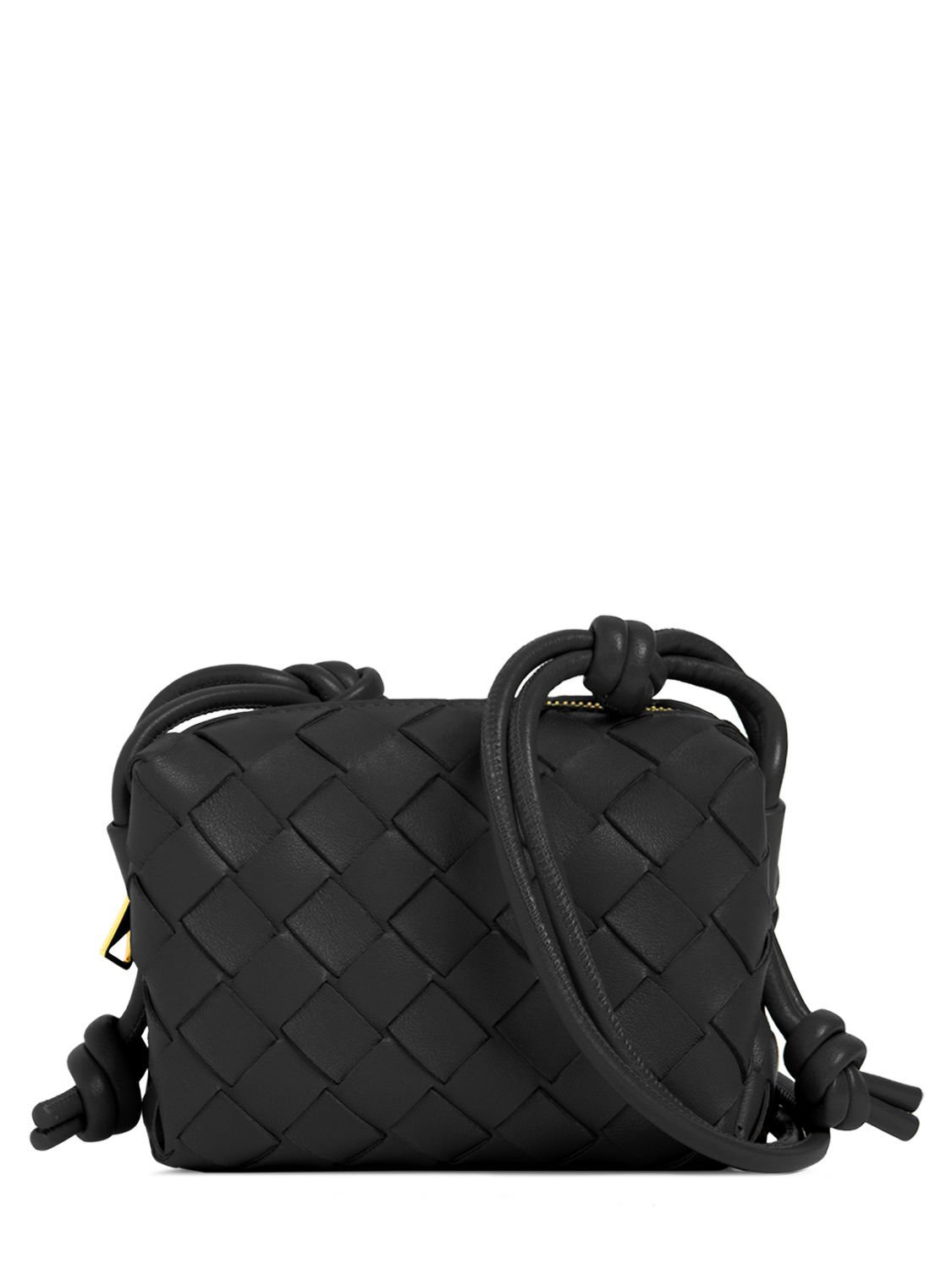 Bottega Micro Loop Leather Shoulder Bag Editorialist