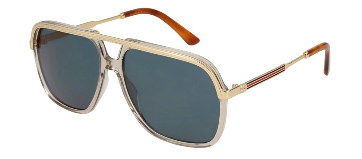 Gucci Gg0200s M 004 Navigator Sunglasses - Blue | Editorialist