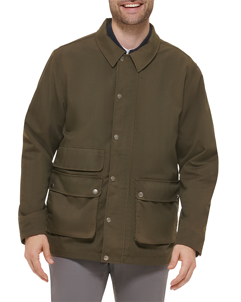 Cole Haan Waxed Rain Jacket - Olive | Editorialist