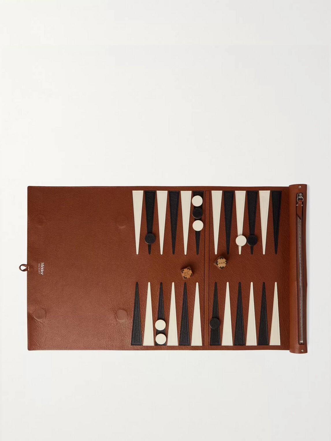 METIER Leather Backgammon Set - Brown | Editorialist
