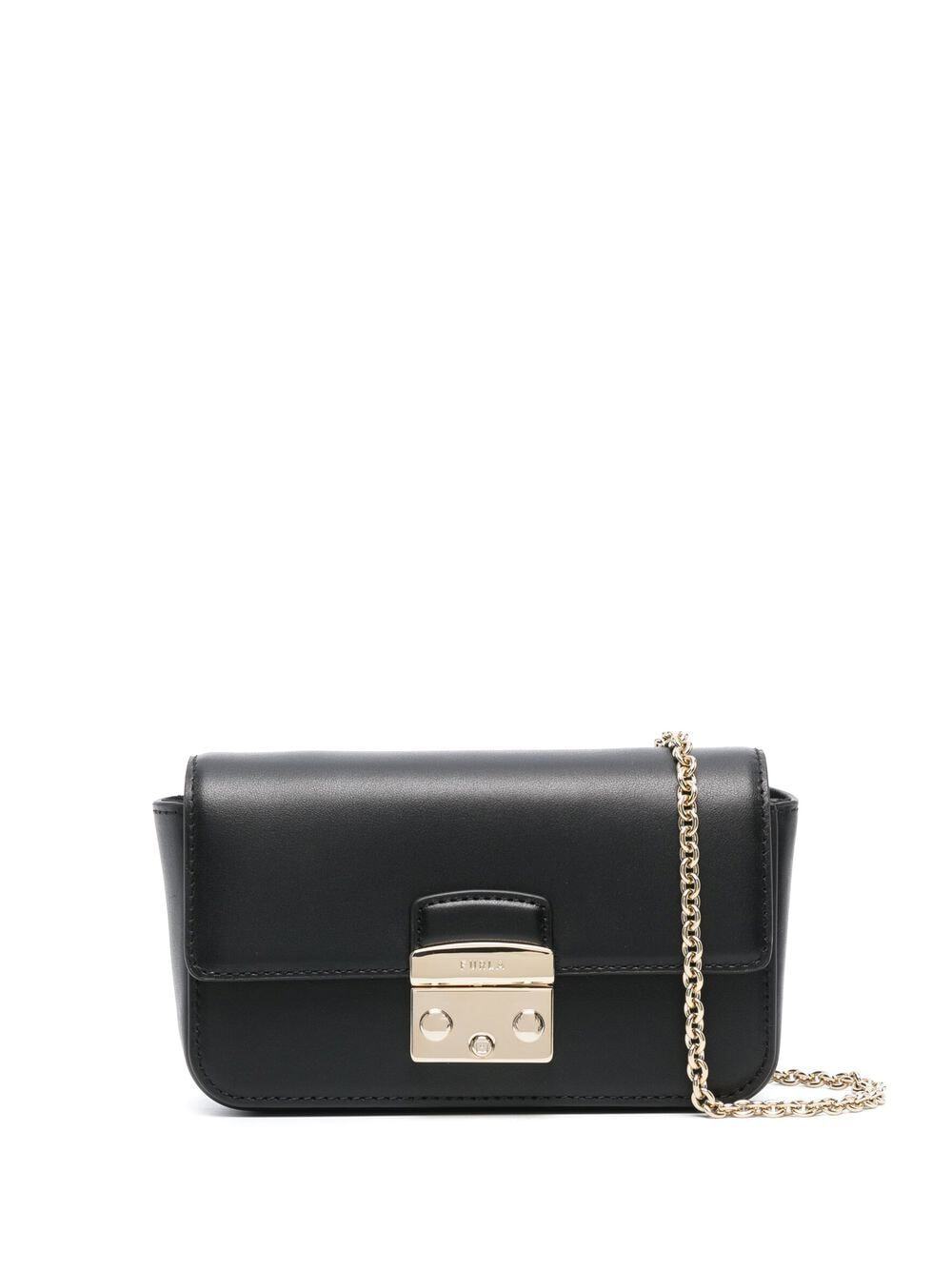 Furla Metropolis Leather Mini Bag - Black | Editorialist